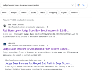 Trustee Houser Files Bad Faith and Breach of Contract Suits against 192 ...